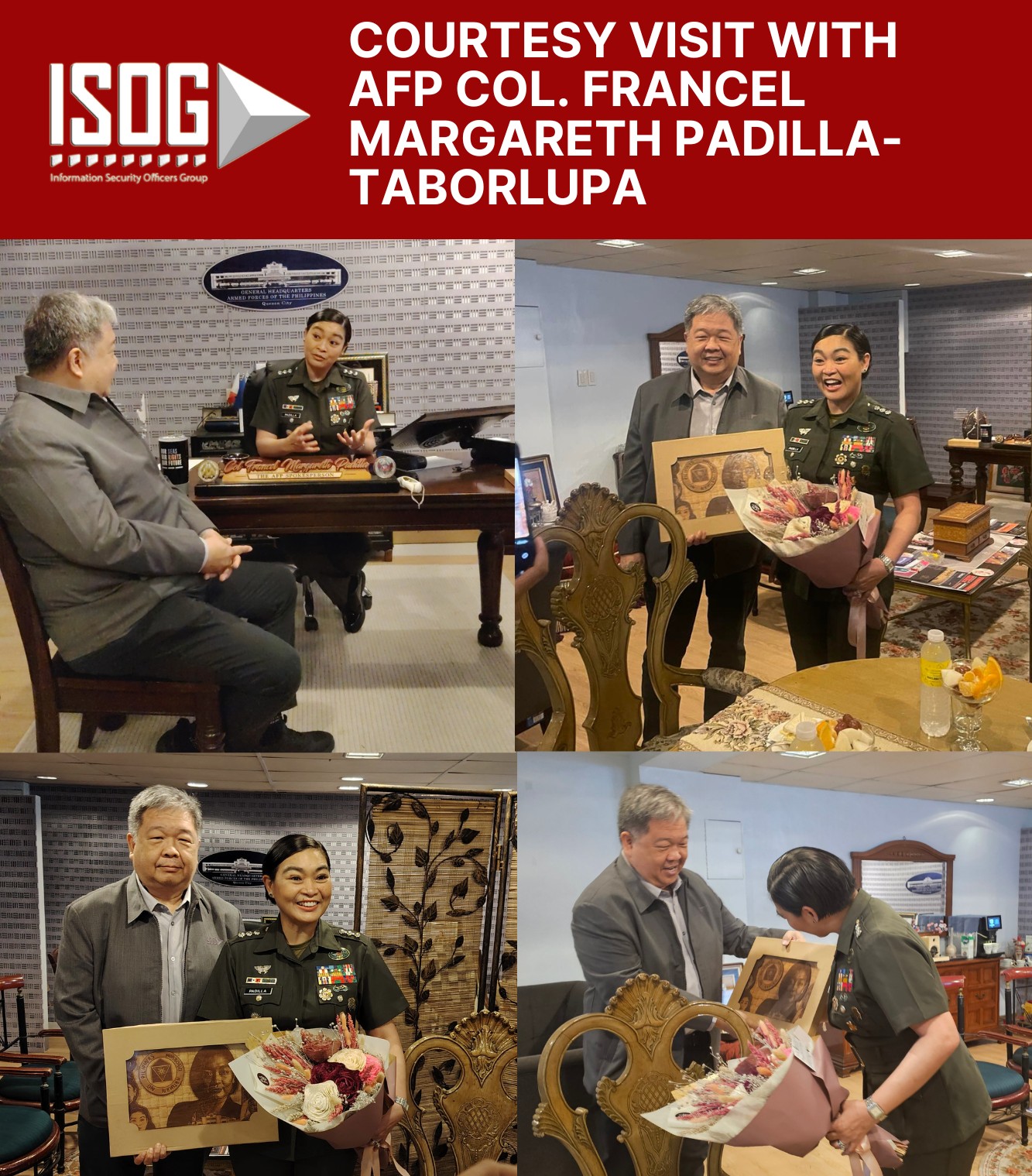 Courtesy Visit with AFP Col. Francel Margareth Padilla-Taborlupa - ISOG